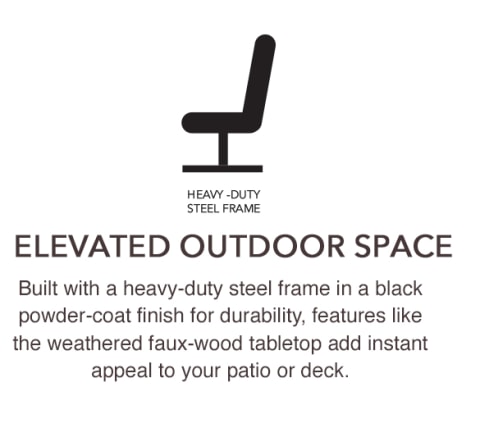 Allen Roth Safford Stone Round Patio Bar Height Table - Patio Ideas