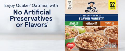 Instant Oatmeal Flavors Quaker Instant Oatmeal Cups, Variety Pack,