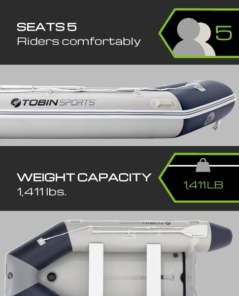 Tobin Sports Inflatable Boat, 5 Person Boat – Home Smart Camera