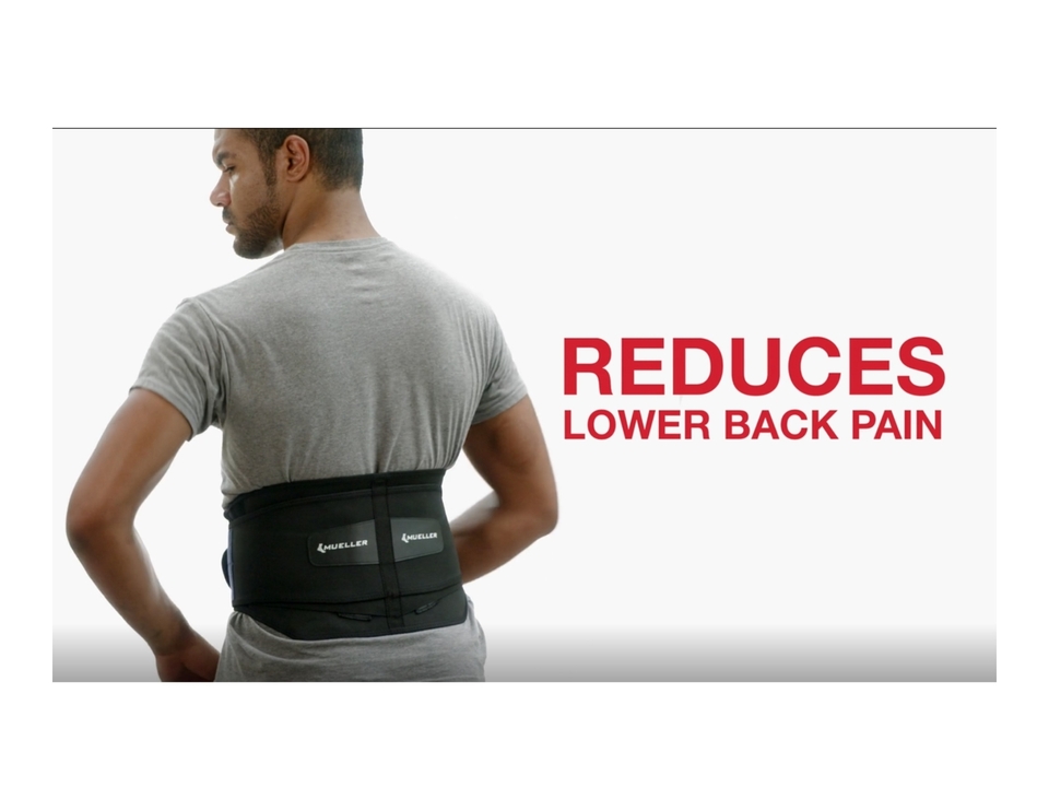 Free Shipping! Mueller Adjustable Lumbar Back Brace with Removable Pad ...