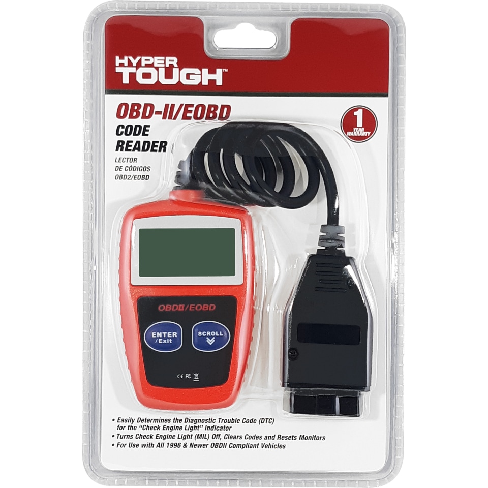 Hyper Tough HT309 OBD2 Scan Automotive Diagnostic Tool Code Reader, Red ...