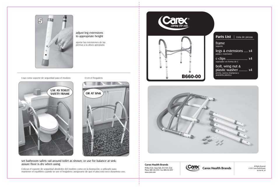 Carex Toilet Safety Rails Toilet Handles at Claire Haswell blog