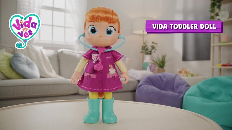Vida the Vet 13-Inch Toddler Doll with Accessories, for Kids 3 ...