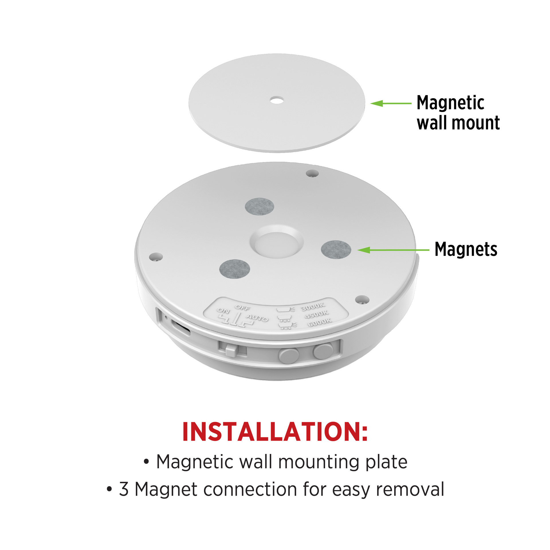 Infinity X1 3 Power Modes Rechargeable Motion Activated Anywhere Light ...