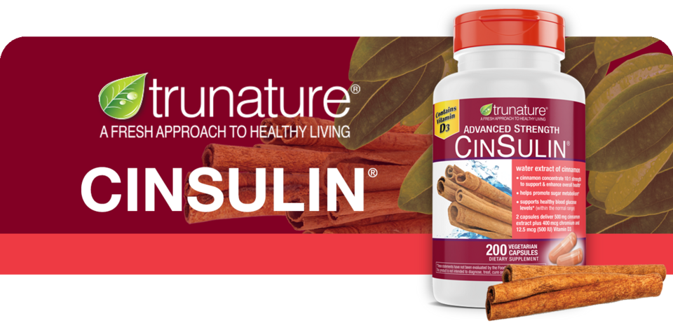 trunature Advanced Strength CinSulin 500mg., 200 Vegetarian Capsules ...