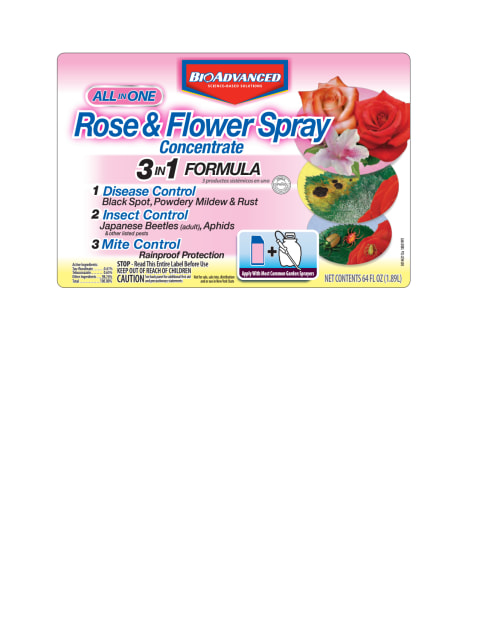 BioAdvanced All-in-One Rose & Flower Spray, Concentrate, Insect & Pest ...