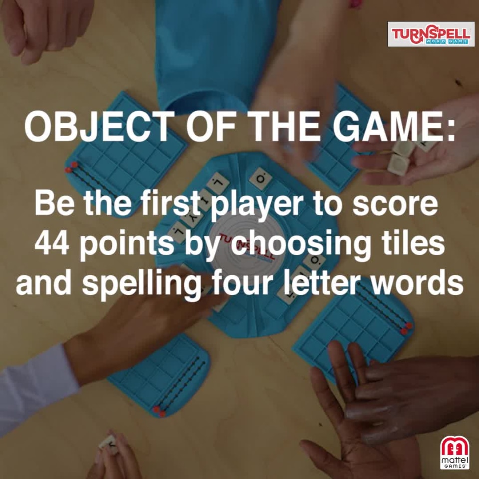 Turnspell Word Spelling Strategy Game For 2-4 Players Ages 10Y ...