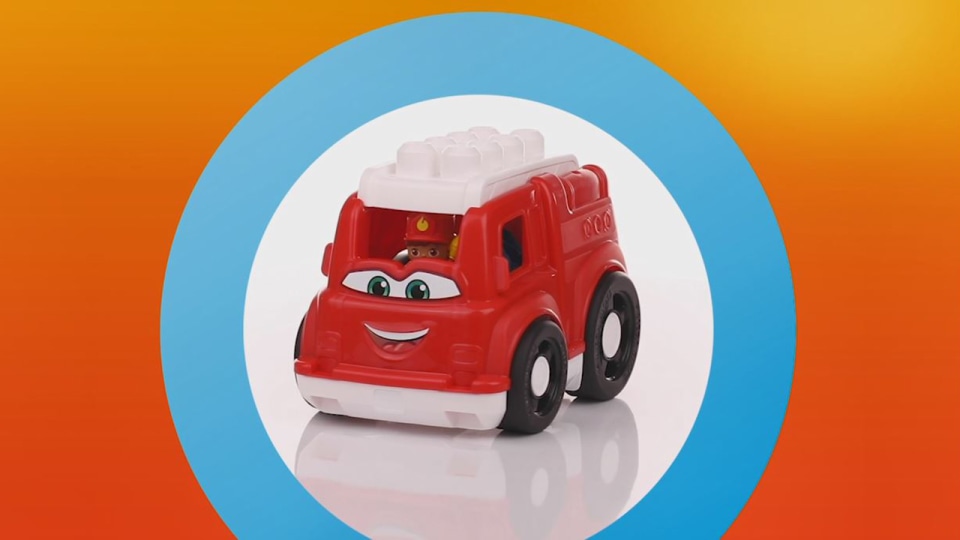 Mega Bloks First Builders Freddy Firetruck with Big Building Blocks ...