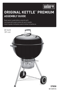 Weber Original Kettle Premium 22" Black Charcoal Grill - Walmart.com ...