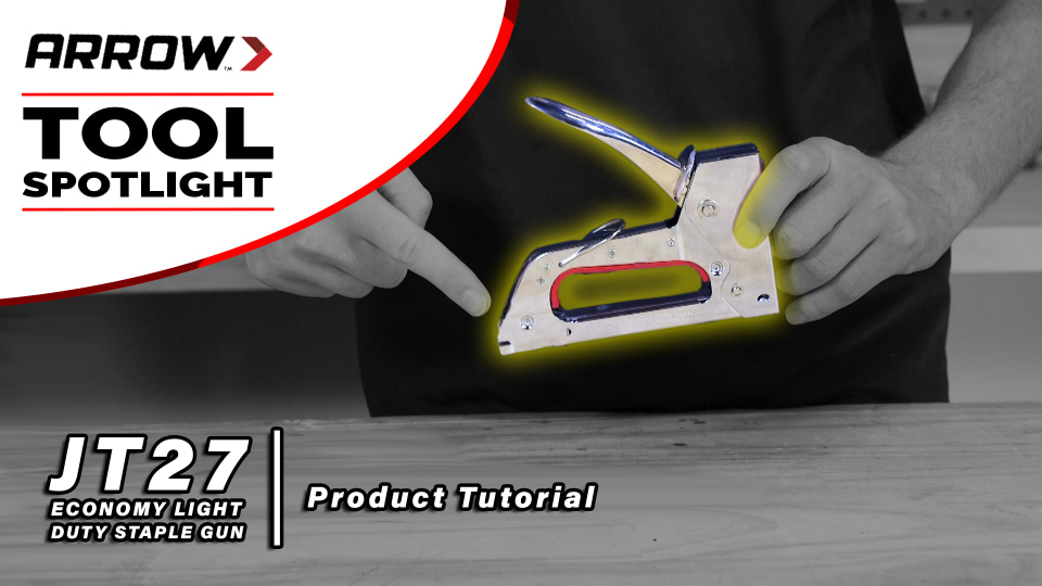 Arrow JT27 Light-Duty Manual Staple Gun with Bottom Load Pinch Release ...