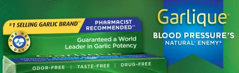 Garlique blood pressure store