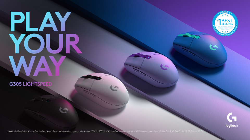 Logitech G305 LIGHTSPEED Wireless Gaming Mouse, HERO Sensor, 12,000 DPI ...