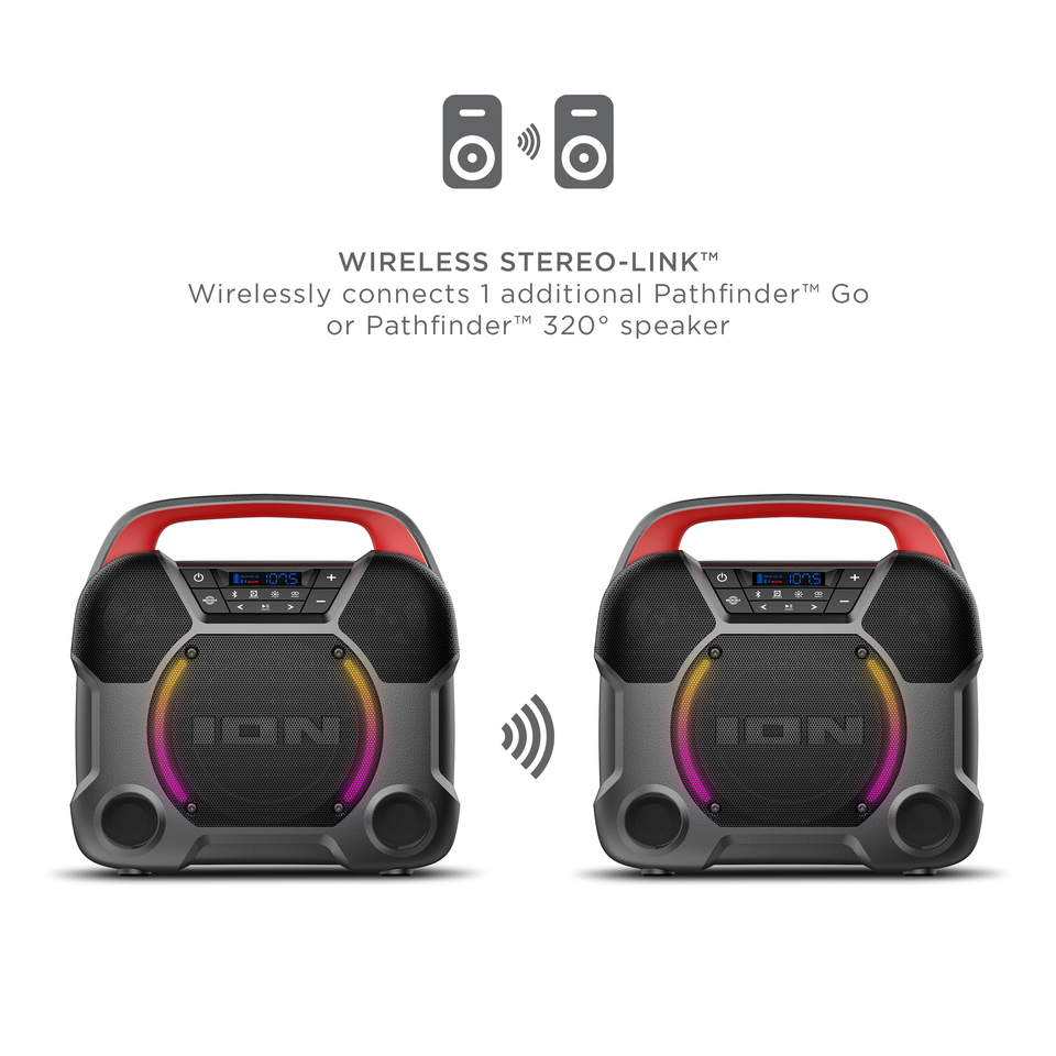 ION Audio Pathfinder Go Portable All-Weather Bluetooth Enabled Speaker ...