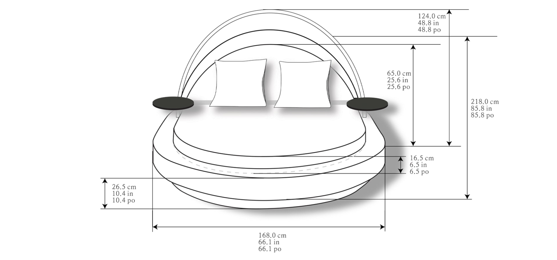 OVE Decors Sienna Oval Daybed Outdoor Patio Canopy Bed with Washable ...