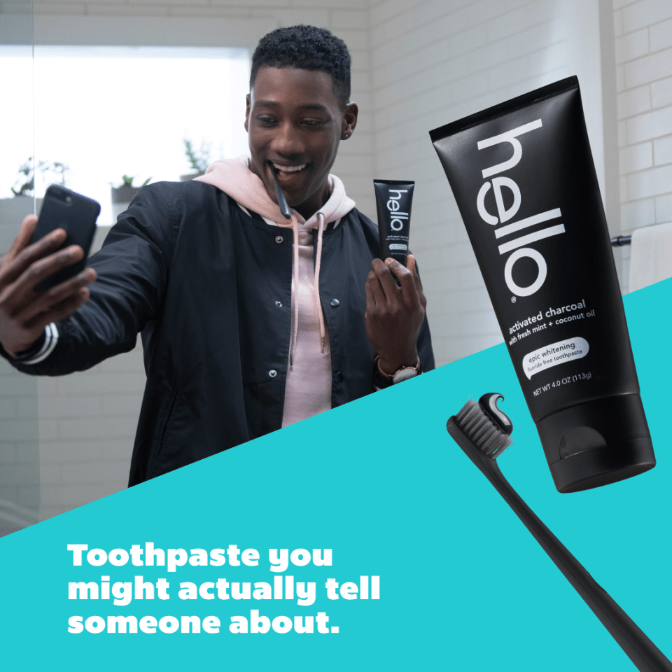 Hello Activated Charcoal Toothpaste with Fluoride, 4oz - Walmart.com