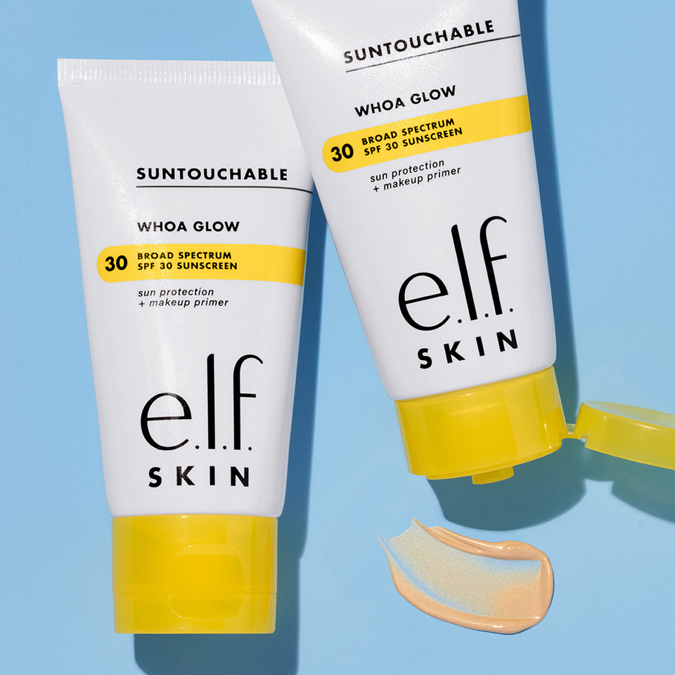 e.l.f. Cosmetics Suntouchable Glow SPF 30 Face Sunscreen Primer with ...