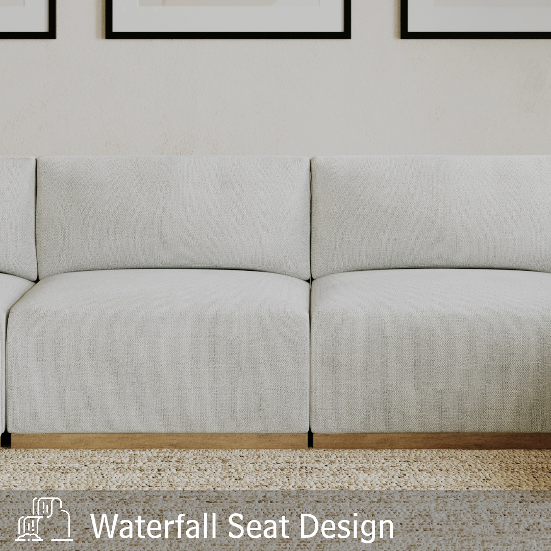 Henredon Murphy Fabric Modular Sectional with Ottoman