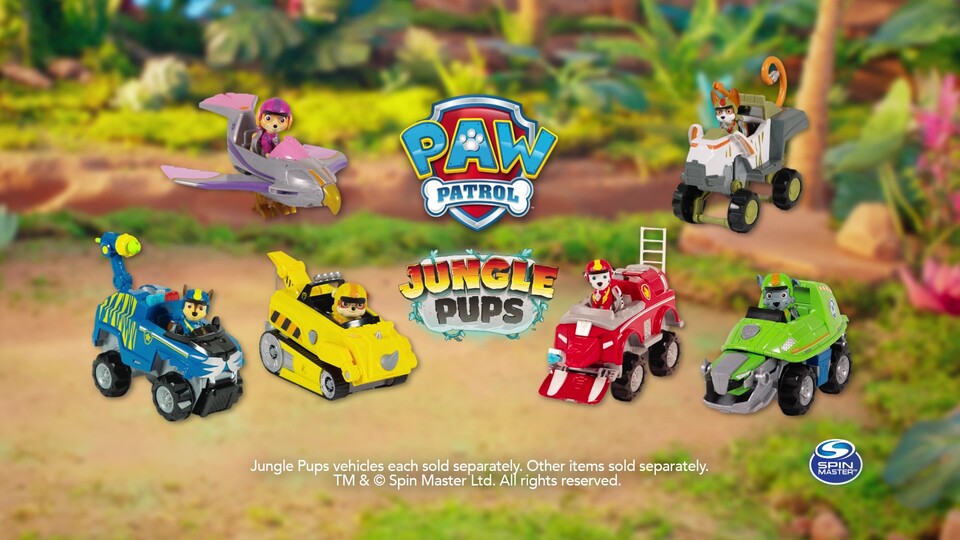 PAW Patrol Jungle Pups, Rocky Turtle Vehicle with Figure, Toys for Kids ...