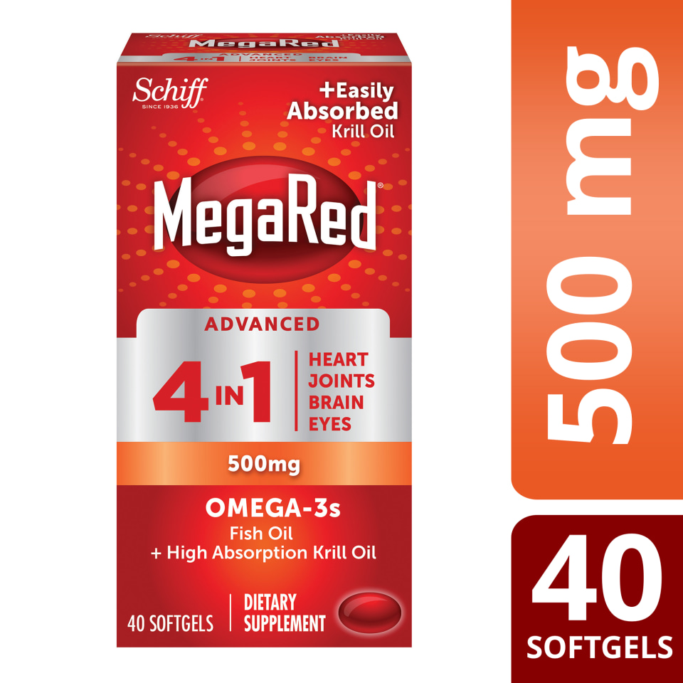 MegaRed Advanced 4in1 500mg, 25 Softgels - Walmart.com - Walmart.com