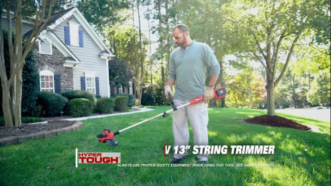 Hyper Tough 40V MAX Cordless 13-Inch String Trimmer & Wheeled Edger ...