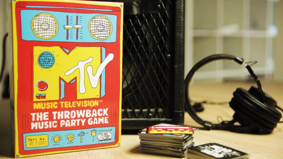 MTV Game, The Music Throwback Party Quiz Board Game, for Adults and ...