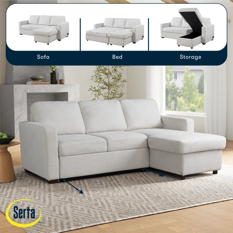 Serta Kendal Fabric Convertible Sofa Sam s Club