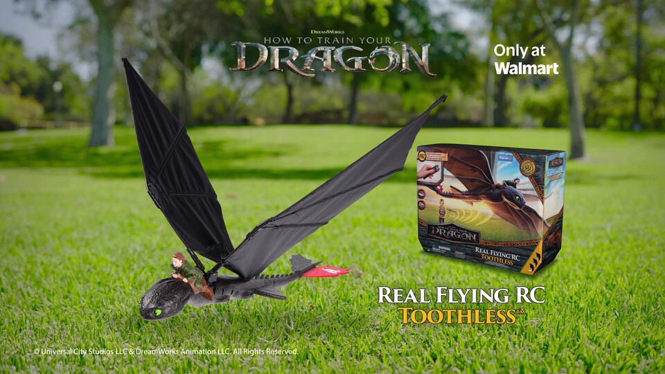 Free Shipping! DreamWorks Dragons Remote Control Flying Toothless Toy ...