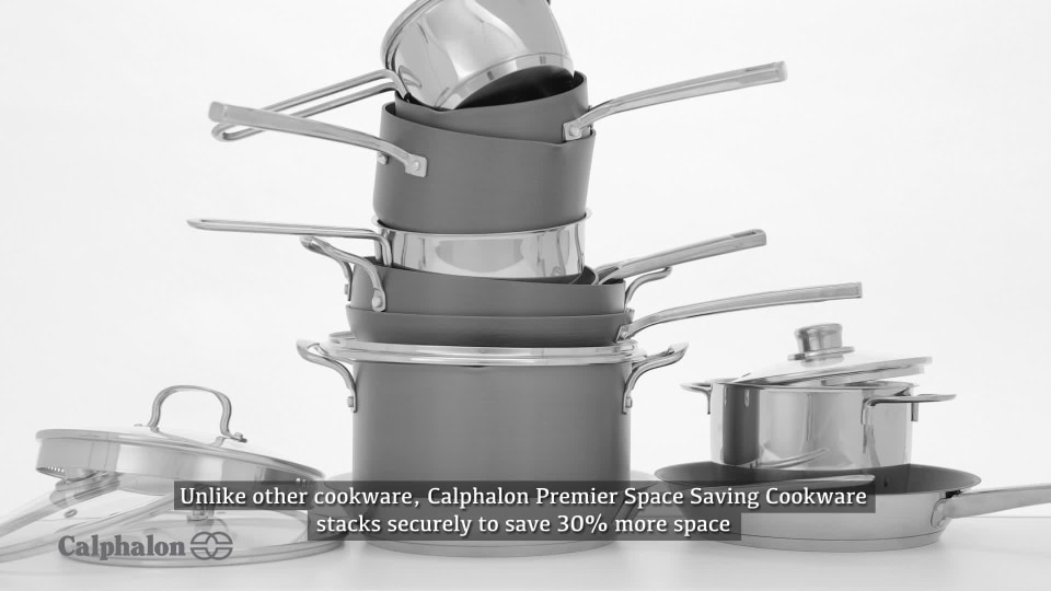 Calphalon Premier Space-Saving Hard-Anodized Nonstick Cookware, 8-Quart ...