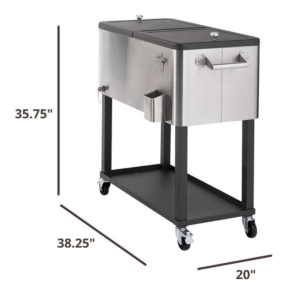 Trinity Stainless Steel Cooler with Cover, 304 Stainless Steel Cooler ...