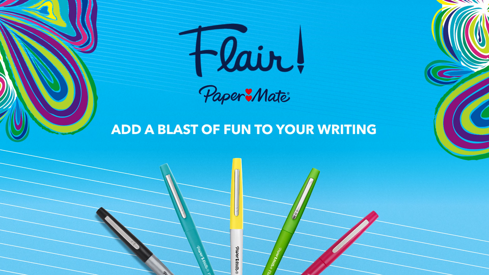 Paper Mate Flair Felt Tip Pens, Medium Point, 0.7mm, Metallic City ...
