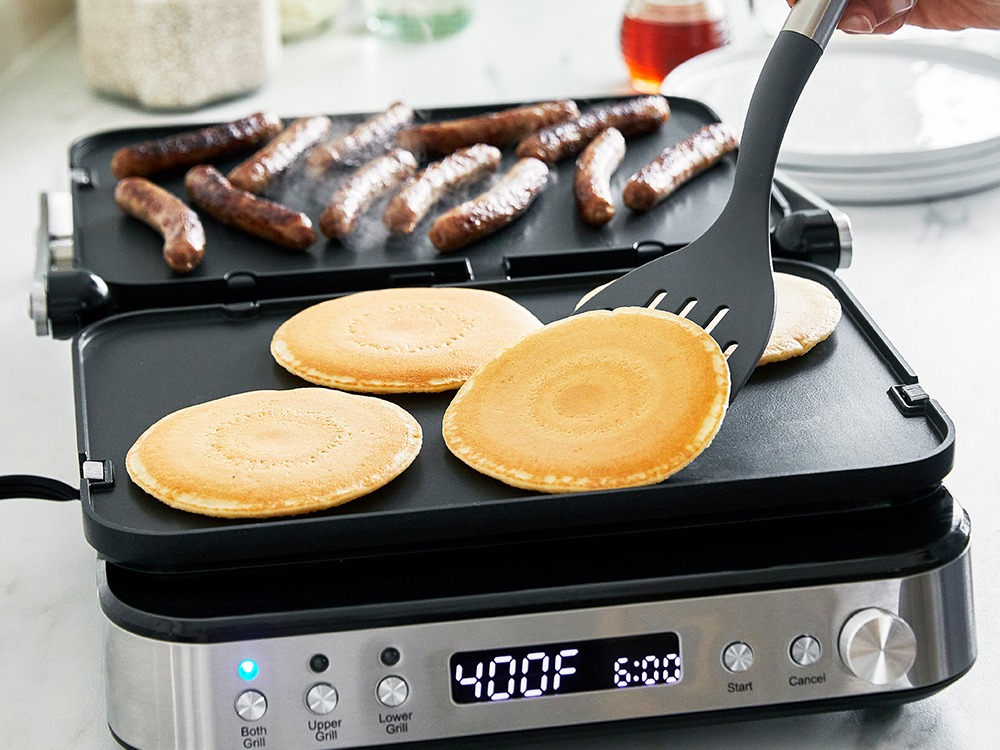 GreenPan Ceramic Nonstick Contact Grill Griddle, 7-in-1 Grill, Griddle ...
