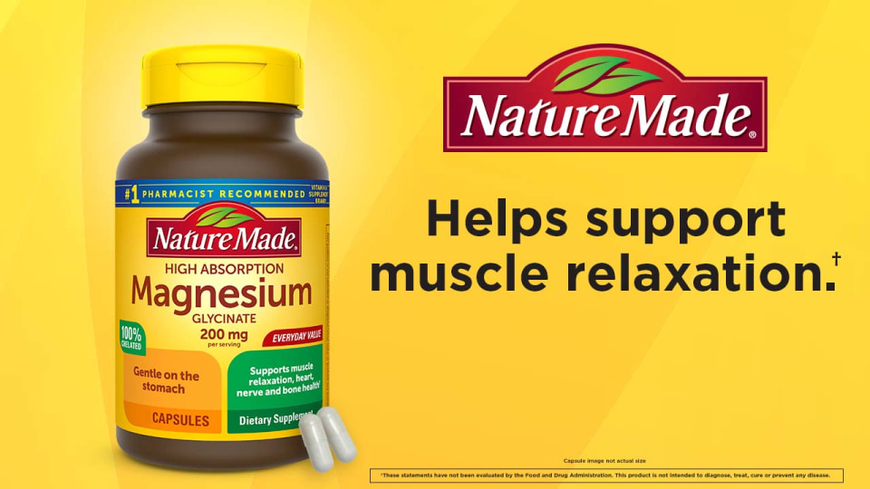 Nature Made High Absorption Magnesium Glycinate 200mg, Dietary ...