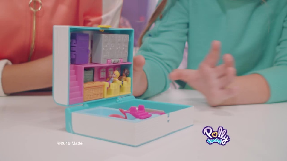 Polly Pocket Mini Middle School Compact with Dolls & Accessories ...