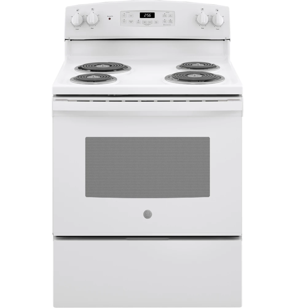 GE JB256DM-WOW 5.0 Cu-Ft Freestanding Electric Coil Range in White ...