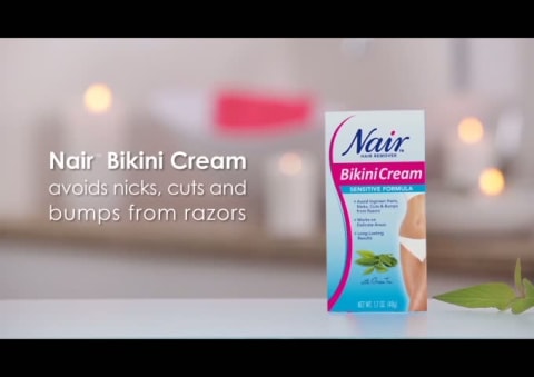 Nair Facial Hair Remover Cream, Moisturizing with Sweet Almond Oil ...