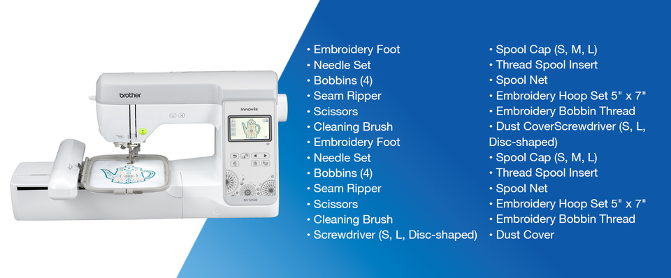 Brother 1250E Embroidery Only Machine – Leabu Sewing Center