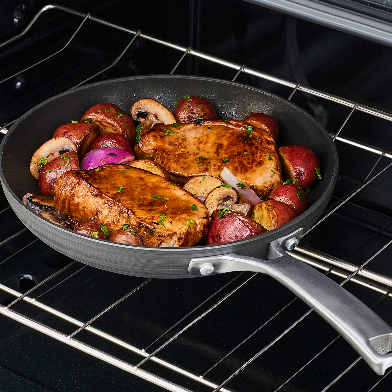 Calphalon Classic Hard-Anodized Nonstick Cookware Set, 11 pc. - Grey ...