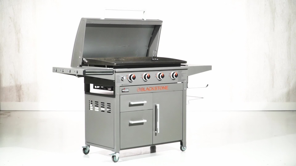 Blackstone ProSeries 4-Burner 36" Griddle Cooking Station with Hood ...