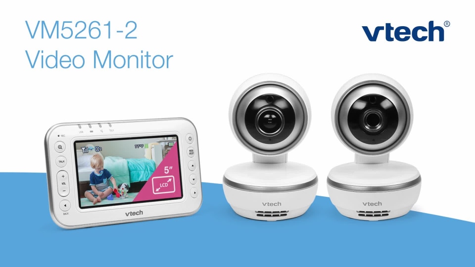 Vtech VM5261 5” Digital Video Baby Monitor with Pan & Tilt Camera, Wide ...