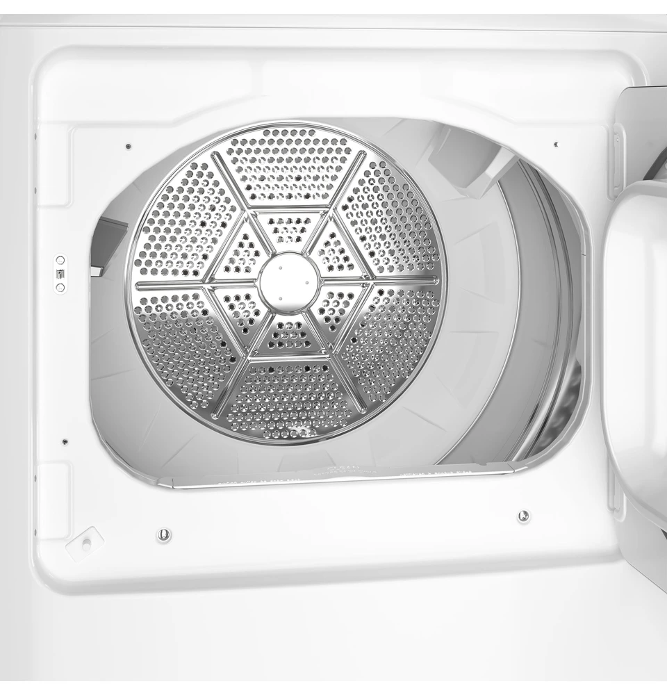 GE GTX38EASWWS 6.2 CuFt White Electric Dryer with Shallow Depth ...