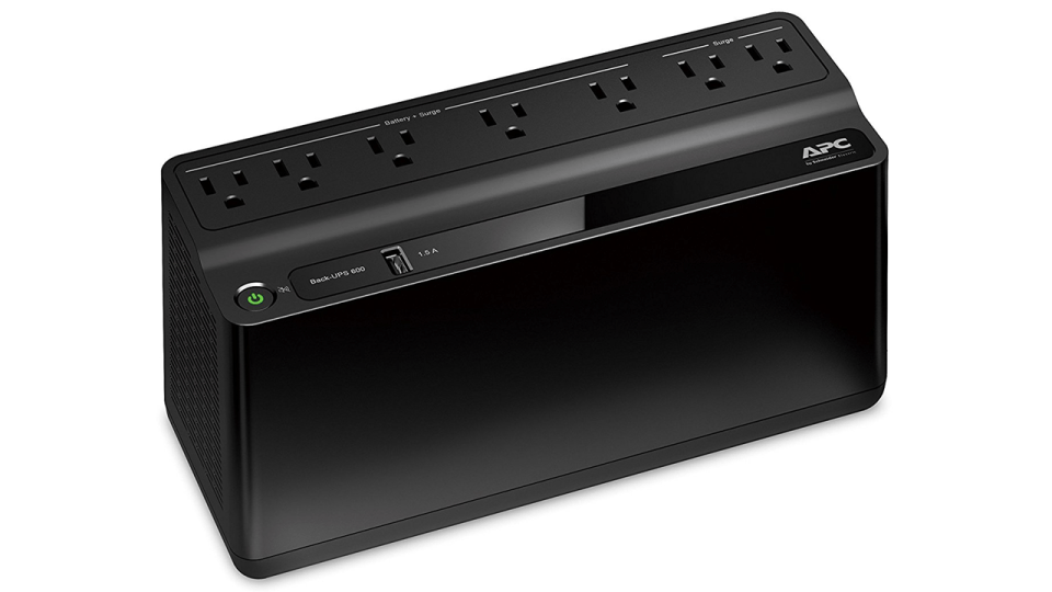 APC 600VA Back-UPS with USB Charger, Battery Backup & Surge Protector ...