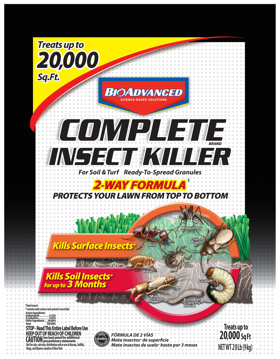 Bayer Advanced Complete Soil & Turf Insect Killer for Lawns, 10 Lb ...