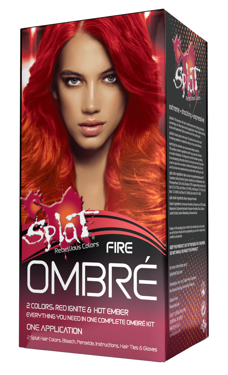 Splat Rebellious Ombre Hair Coloring Kit, Fire 1 ea - Bleach Free ...