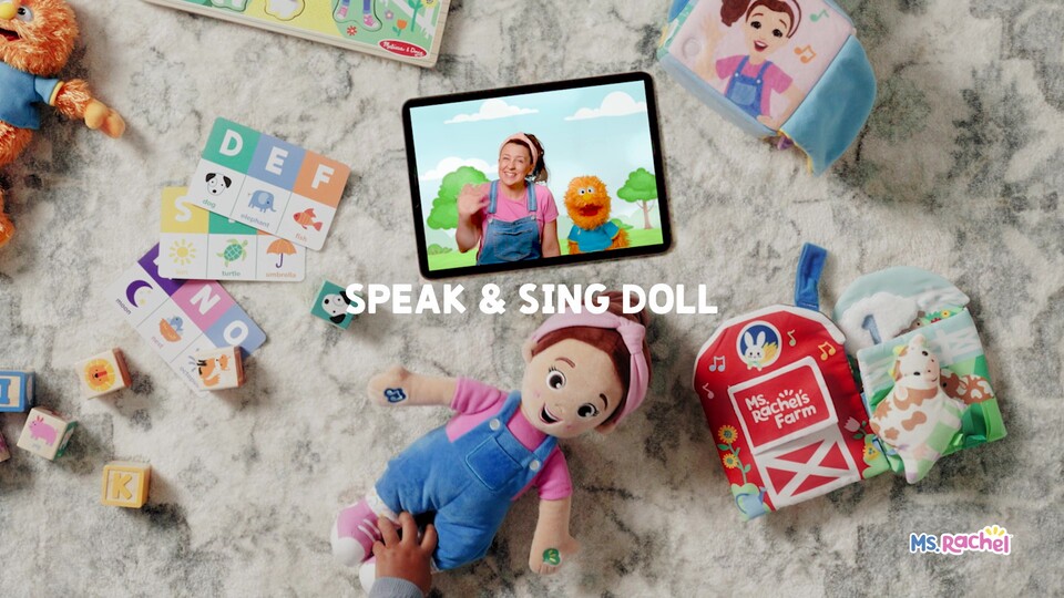 Ms. Rachel Speak and Sing 16-Inch Plush Doll for Babies and Toddlers ...