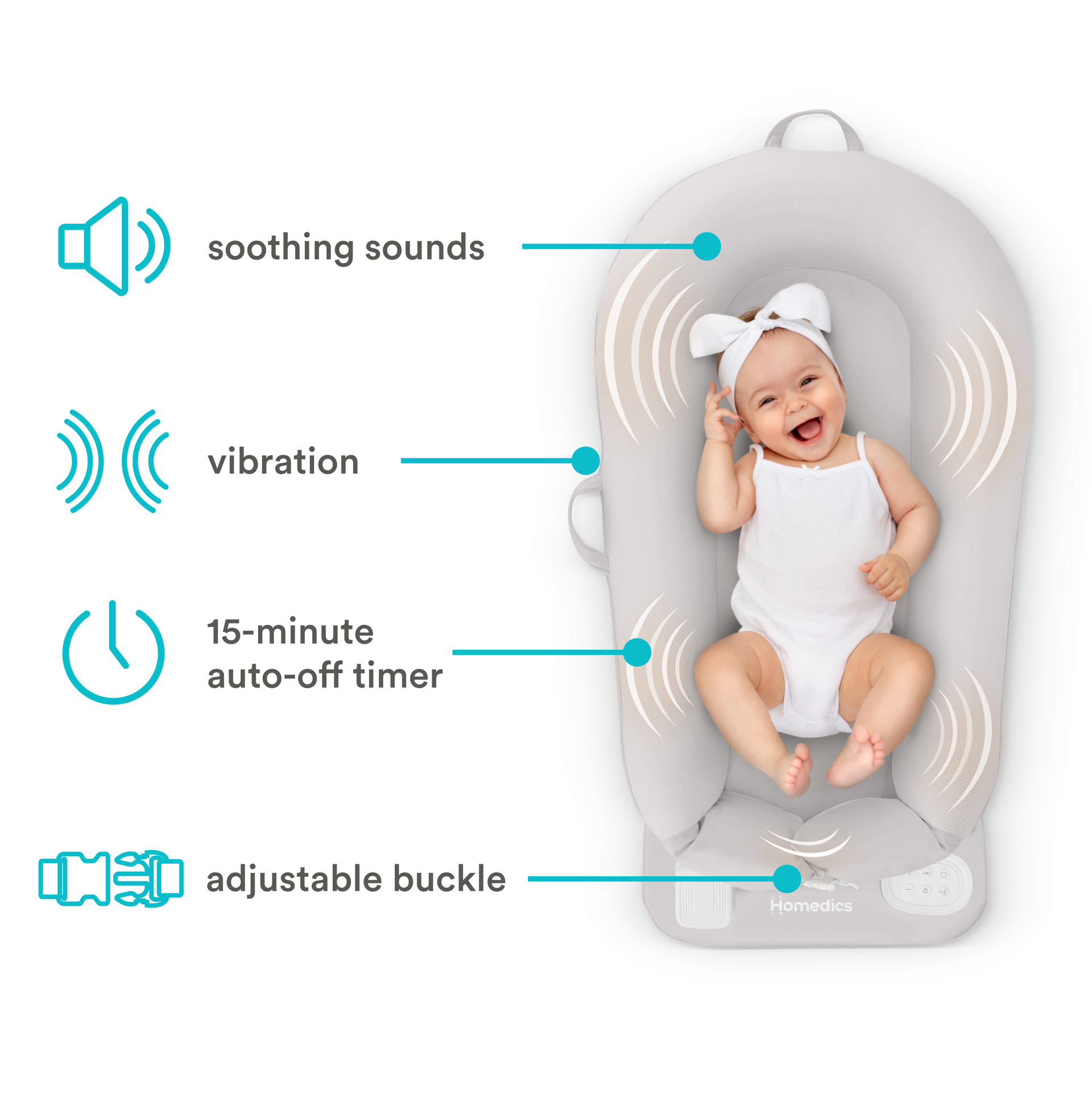 Homedics 3-in-1 Calming Baby Cushion – ShopEZ USA