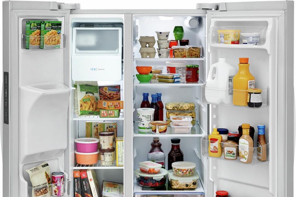 Frigidaire Side-by-Side Refrigerator, Automatic Frost Free, White, 25.6 ...