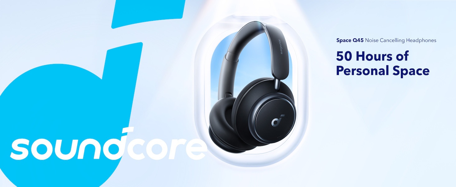 Soundcore Space Q45 Headphones - Black | Soundcore Dubai