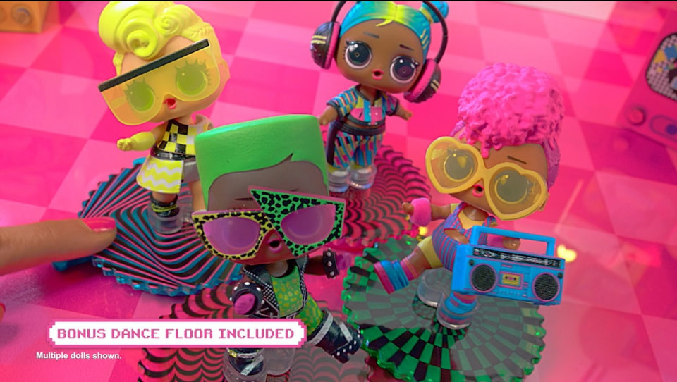 LOL Surprise Glow Dance Dolls with 8 Surprises, Spinning Dance Floor ...